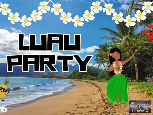 Luau Party Slides | This or That | End of Year | Luau Game | Luau Activity