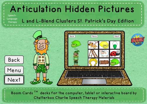 L and L Blends Hidden Mystery Pictures for St. Patrick's Day Boom Cards