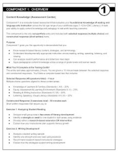National Board Certification | EMC Literacy | Component 1 Constructed ...