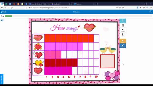 Valentines Day Math Bar Graphs 2 Boom Cards 1st Grade Math Digital Math ...