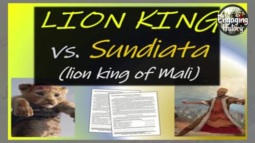 LION KING Bundle! Sundiata Lesson, Comic, Primary Sources, Family Feud ...