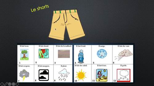 La météo et les vêtements: Weather and Clothing in French Activity Video