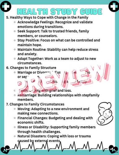 Family Relationship Health Review and PDF Study Guide | Health | FACS