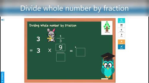 Divide whole number by fraction Boom card by SG Math Guru | TpT