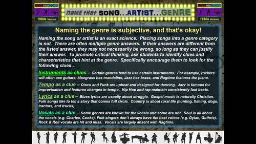 Name that Song, Artist, Genre: LEGENDS Version (interactive music ...