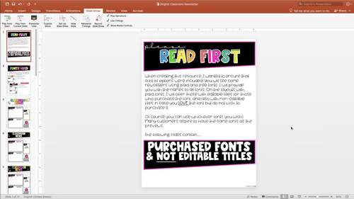 Classroom Newsletter Template Editable Brights by Kristi DeRoche