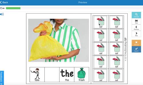 Core Word Interactive Book - OUT | AAC | BOOM CARDS™ by The ...