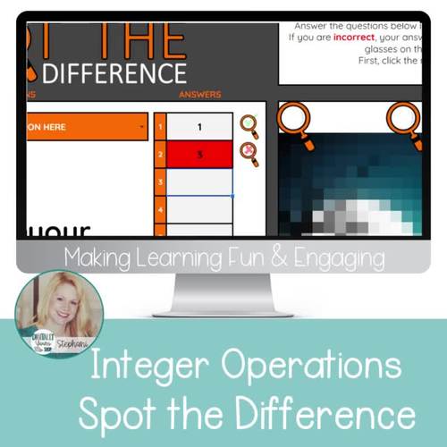Integer Operations Self-Checking Digital Activity - Halloween | TPT
