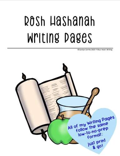 Rosh Hashanah Activities by Blue Heart Writing | TPT