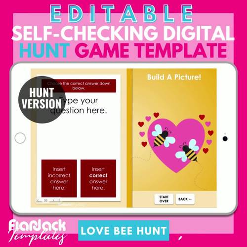 Love Bee Hunt Google Slides PowerPoint Editable Game Template | TPT