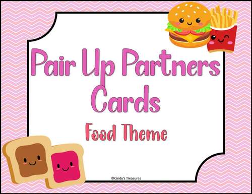 Partner Pairing Cards-Food by Cindy's Treasures | TPT