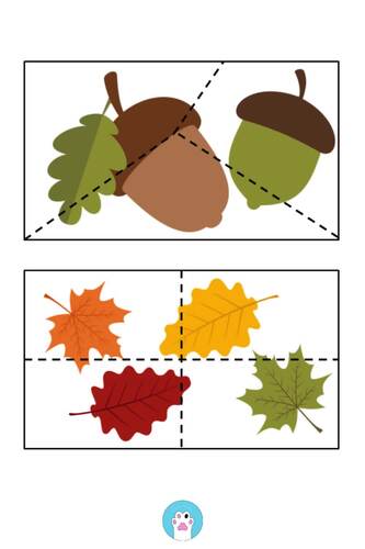 Autumn Scissor Skills Cutting Practice by Little Paws Resources | TPT