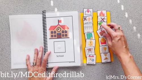 Editable Fire Drill Adapted Books [ Level 1 and Level 2 ] | Fire Safety