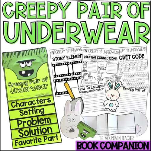 Creepy Pair of Underwear Crafts and Book Companion for Fall Reading ...