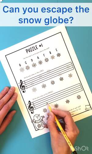 Winter Music Activity - Printable Music Escape Room Game for January ...
