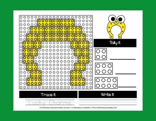 St. Patrick's Day Building Block Mats by Printables 4 Learning | TPT