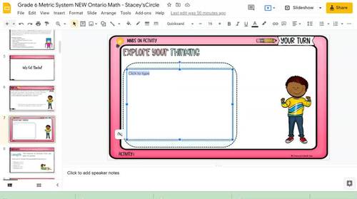 Grade 6 Ontario Math Measurement Metric System - DIGITAL Slides | TPT