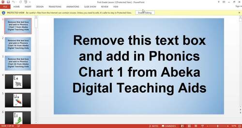 Abeka 1st Grade Slides L1 by MaryAnne Abel | TPT