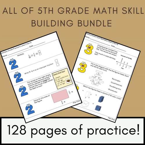 5th Grade Math State Test Review Bundle! Scaffolded Learning for All!