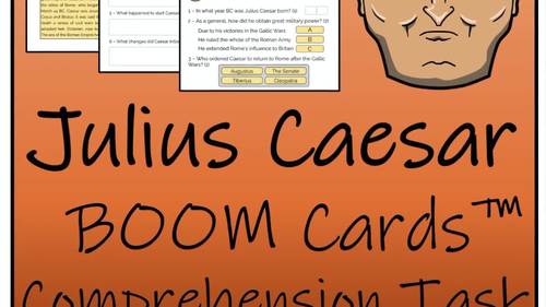 Julius Caesar BOOM Cards™ Comprehension Activity | 5th Grade & 6th Grade