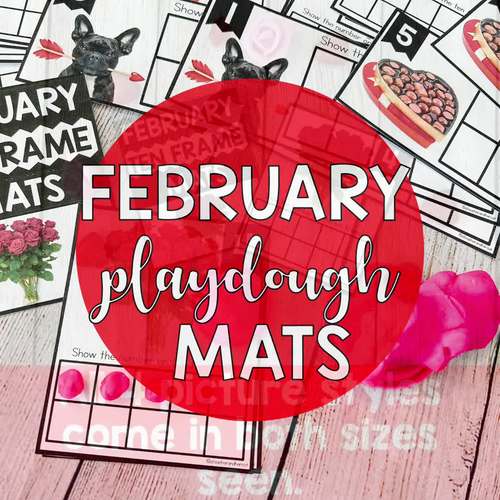FULL YEAR of Playdough 10 Frame Mats by A Teacher and her Cat | TPT