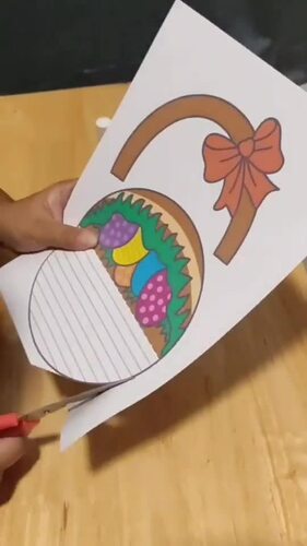 Easter Basket Craft, 3D Easter Egg Basket Dancing, Easter Basket ...