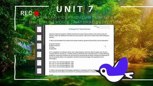AP Biology Curriculum BUNDLE | Unit 7 Natural Selection FRQs & MCQs ...