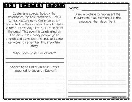 EASTER READING COMPREHENSION PASSAGES-GRADES 3-5 | TPT
