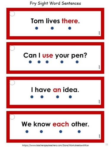 Tap and Track : Fry's First 100 Sight Words, T-166 by WorksheetsWithFun