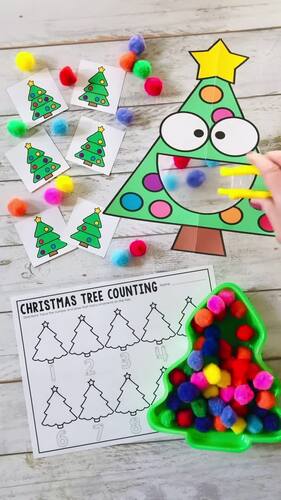 Feed the Tree - Christmas Counting Activity 1 - 10 - Counting to Ten