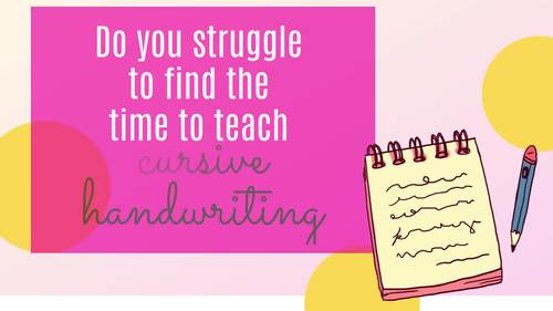 BUNDLE Cursive Handwriting Video Lessons Worksheets Extra Practice Copywork