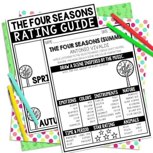 Four Seasons by Vivaldi | Classical Music Activities | TPT