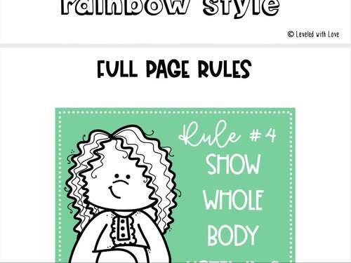 Distance Learning RULES | Rainbow Themed by Leveled with Love | TPT