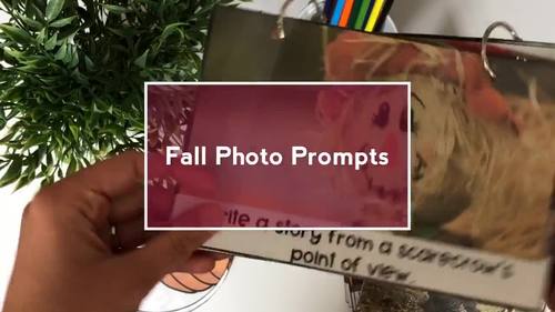 Halloween Writing Center | October Photo Prompt Cards | TpT