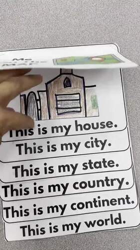 Me On The Map: Social Studies Flip Book, city, state, country, continent