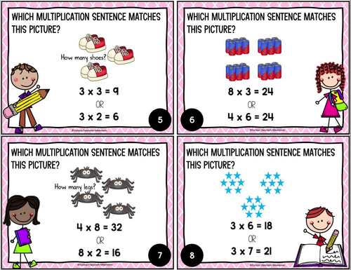 Back to School Models for Multiplication Task Cards - Beginning of Year ...