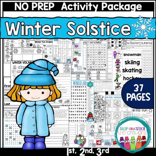 Winter Solstice Worksheets | Winter Math & ELA Worksheets | Winter ...