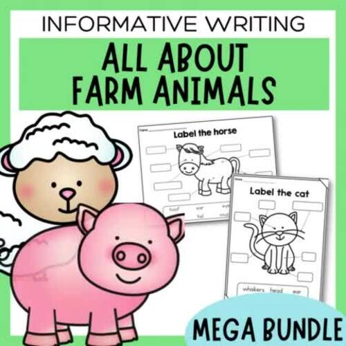 All About Farm Animals Informative Writing Mega Bundle by Little ...