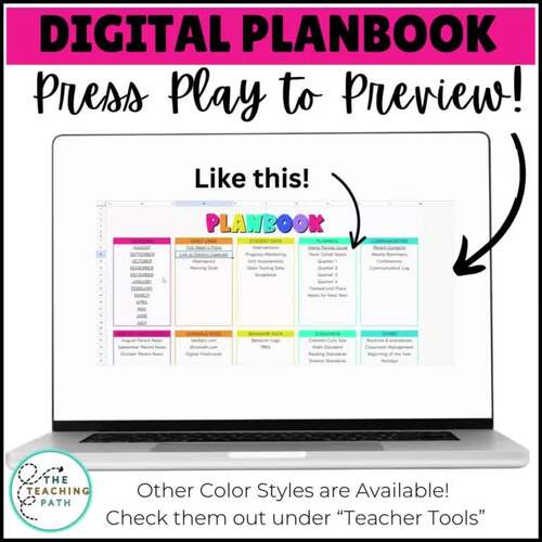 Digital Teacher Planner in Google Sheets! Year, Month, Week, Lesson ...