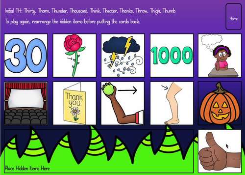 Halloween Articulation Game - Find The Hidden Spider by Jennie's Speech ...