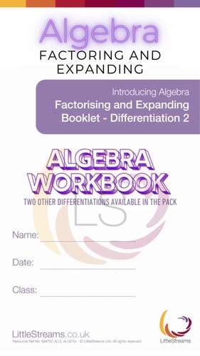 Factoring and Substitution | Introducing Algebra Worksheets by ...