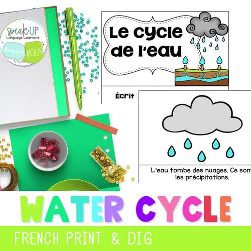 Le cycle de l’eau French Water Cycle Reader Activities Print & Boom ...