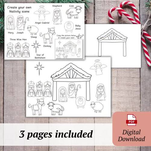 Nativity Craft Activity | Christian Christmas Story | Baby Jesus | Advent