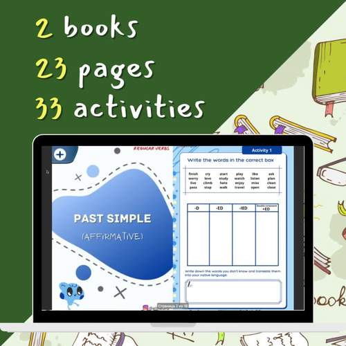 Past Simple - My Grammar Book (2 Workbooks VERBS ONLY) by E-Ling Guru