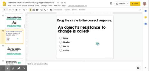 Newton's Laws of Motion - Interactive Lesson - Editable | TPT