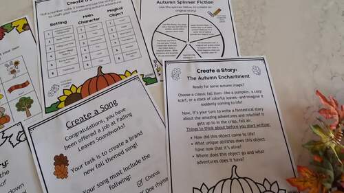 Fall Creative Writing Activities & Prompts | 3rd, 4th, 5th Grade