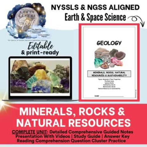 Minerals, Rocks, & Natural Resources (NYSSLS, NGSS, ESS) Sustainability ...