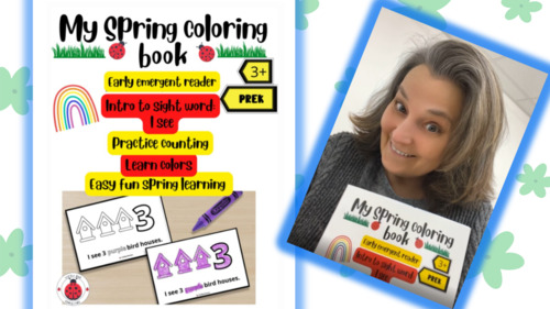 My Spring Coloring Book – Sight Words, Counting & Colors! | TPT