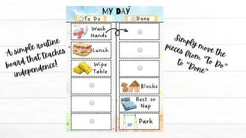 Preschool/Toddler Daily Routine Chart by This Marvelous Life | TPT