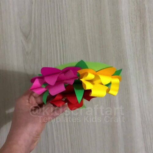 Mother’s Day Craft Flower Spring Bouquet Tulips Card for Mom March ...